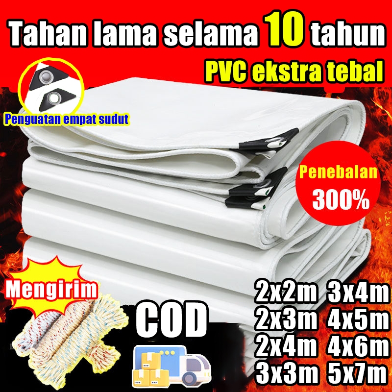 Jual 【Tahan air dan tabir surya dua sisi】terpal terpal tenda Putih 1x2 ...