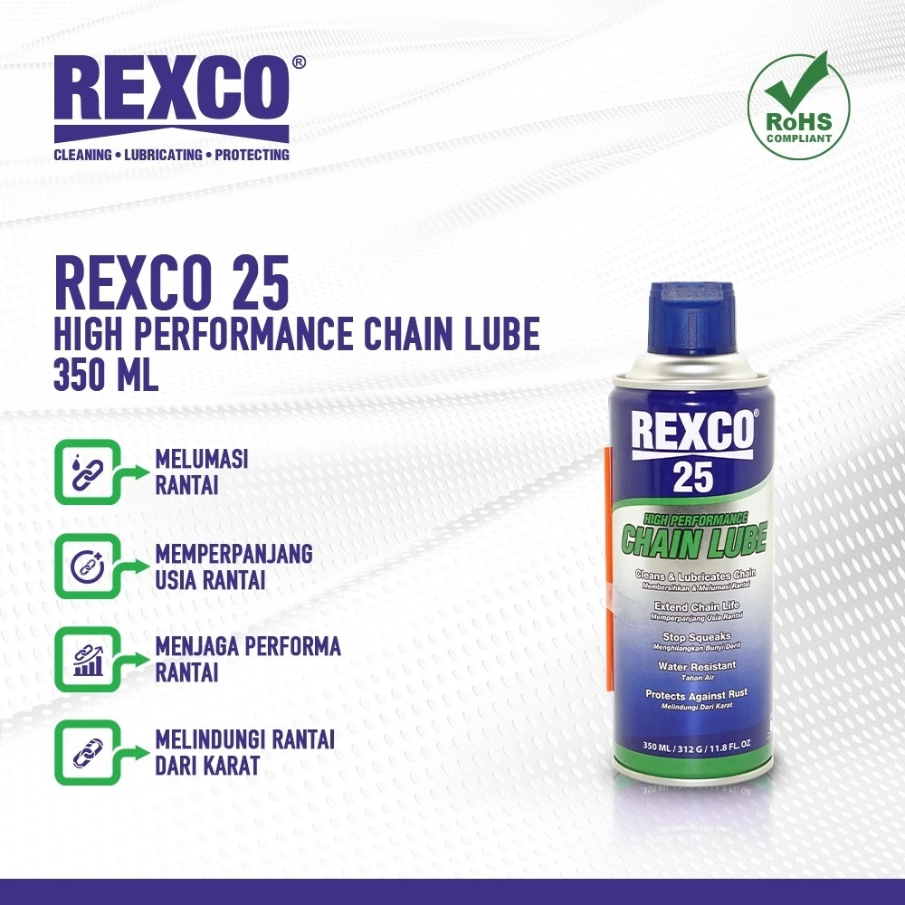 Jual Pelumas Semprotan Minyak Rantai Rexco25 Rexco 25 350 ML Chain Lube / Pelumas Rantai Chain ...