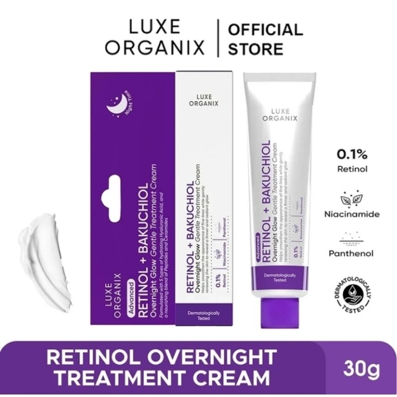 Jual Luxe Organix Retinol + Bakuchiol overnight cream 30g / eye cream ...