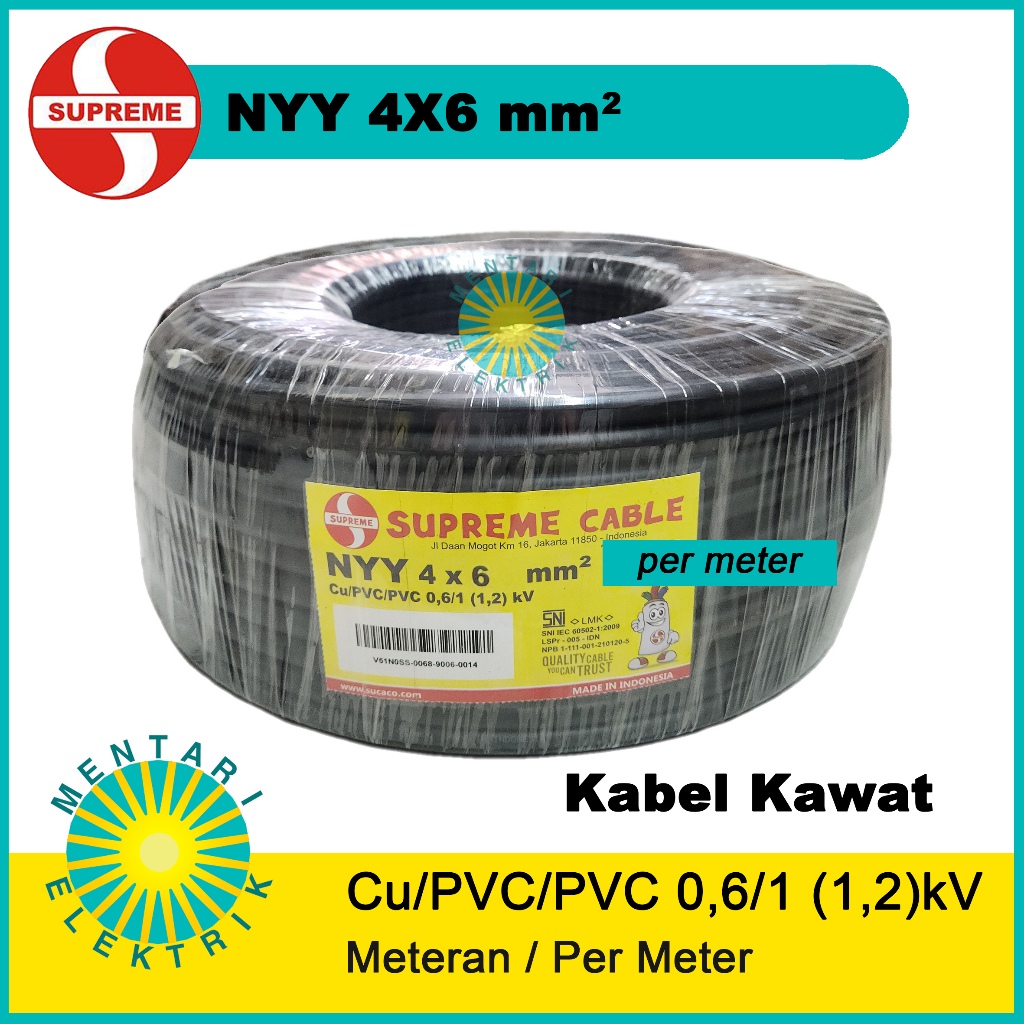 Jual Kabel Tufur Supreme NYY 4x6 Harga Per Meter | Shopee Indonesia