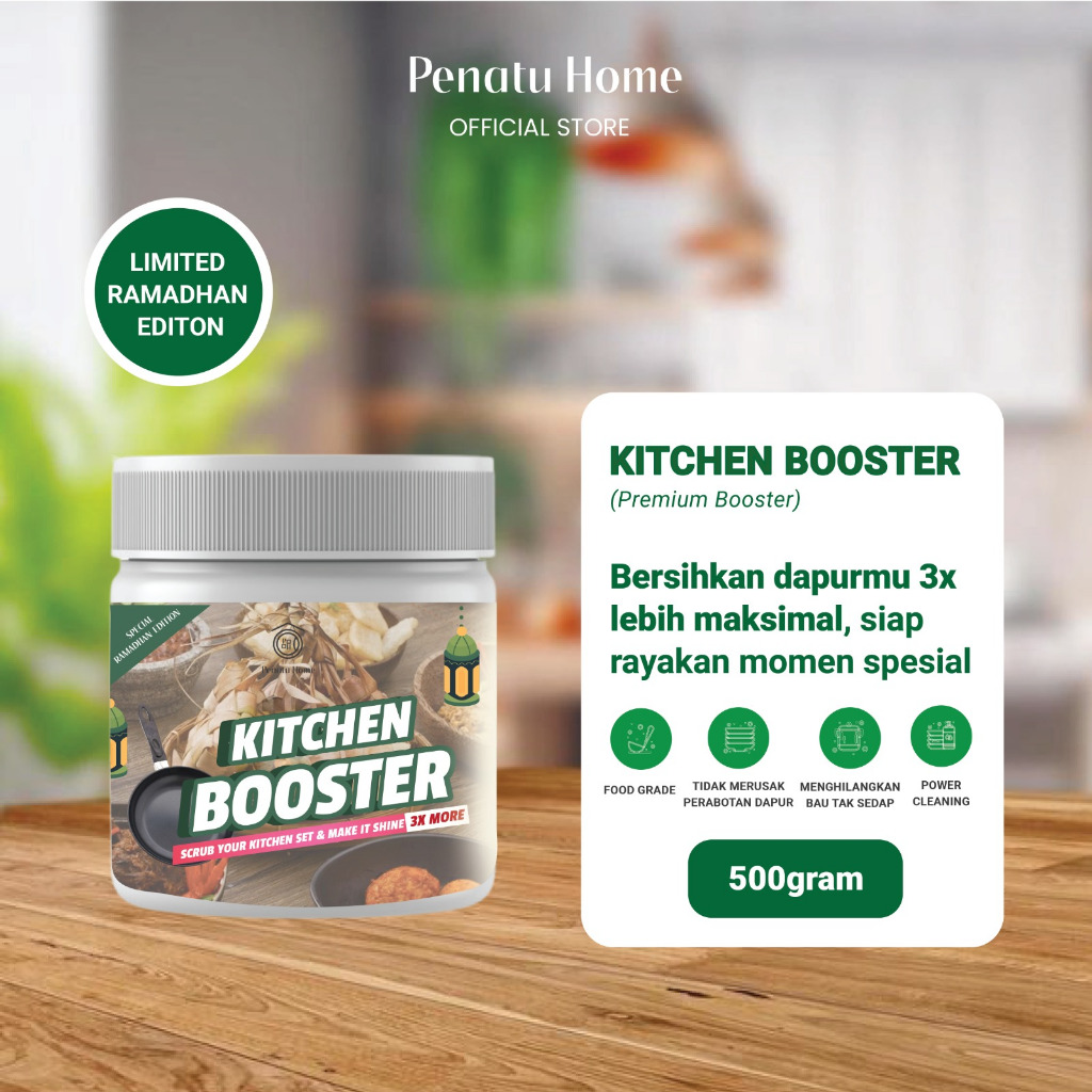 Jual Kitchen Booster Pembersih Dapur & Kerak Panci - 500 Gram | Shopee ...
