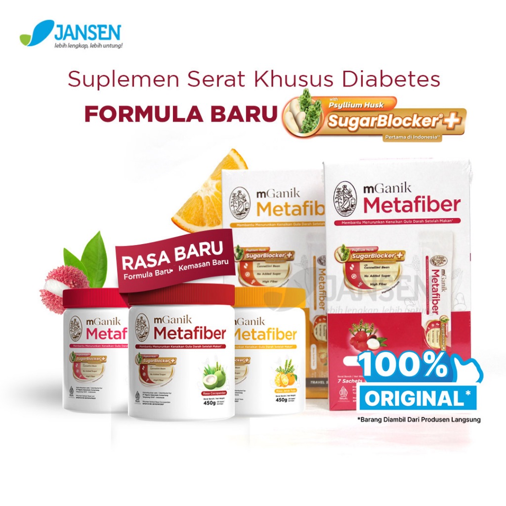 Jual mGanik Metafiber Rasa Jeruk Yuzu & Leci 450gr - Suplemen Serat ...