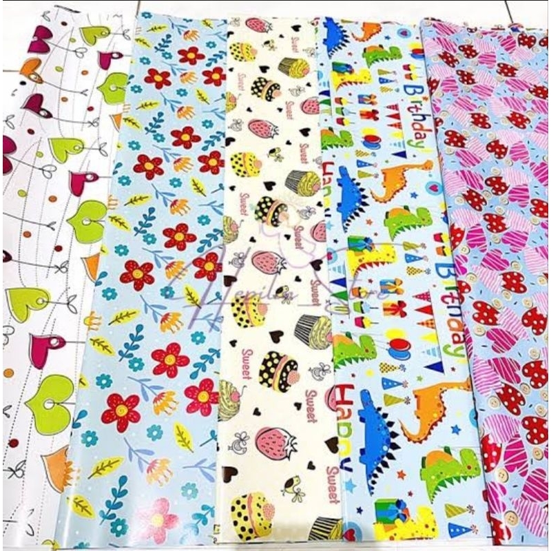 Jual kertas kado 1 pack | Shopee Indonesia