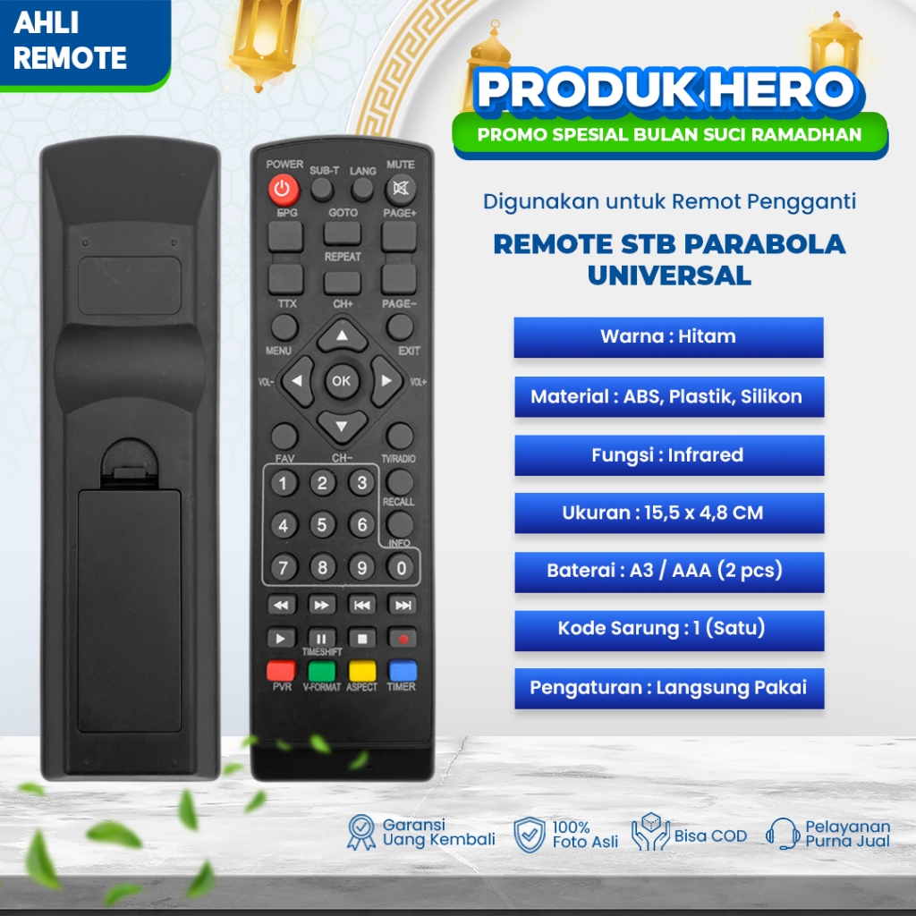 Jual Remote STB Matrix Apple Silver DVB T2 / Remot STB Matrix Apple ...