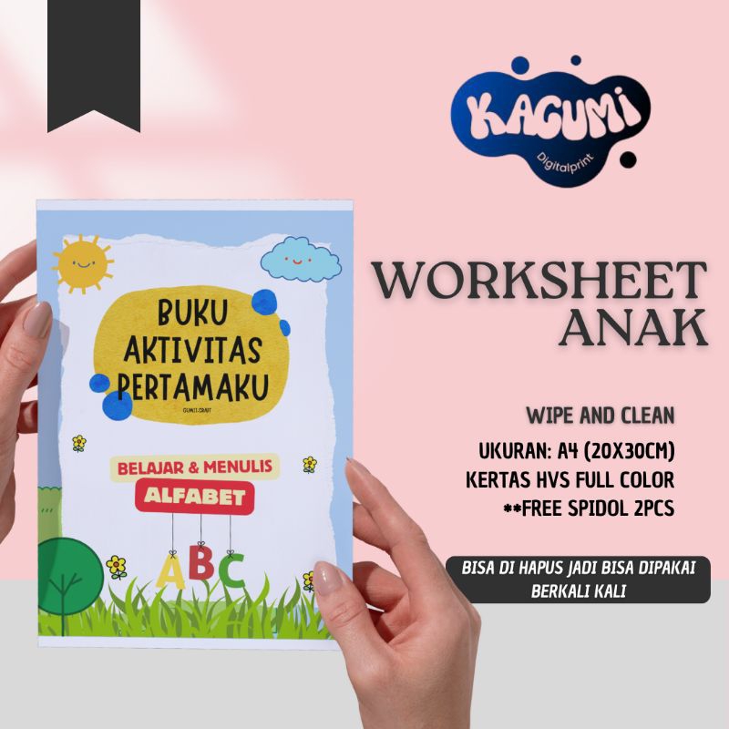 Jual (TERLARIS) BUKU AKTIVITAS PERTAMAKU BELAJAR ALFABET ABC WORKSHEET ...