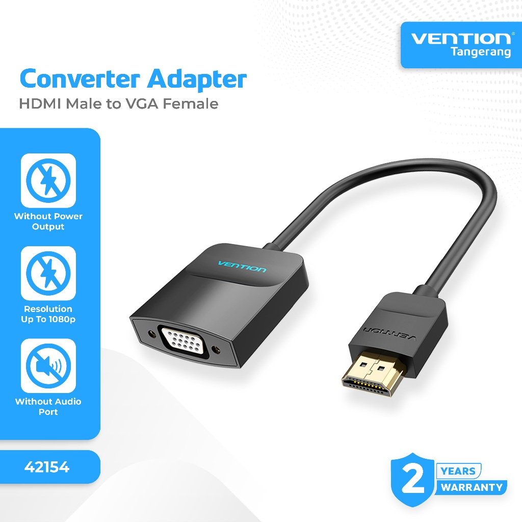 Jual Vention HDMI to VGA Converter Adapter For Monitor dan Proyektor ...