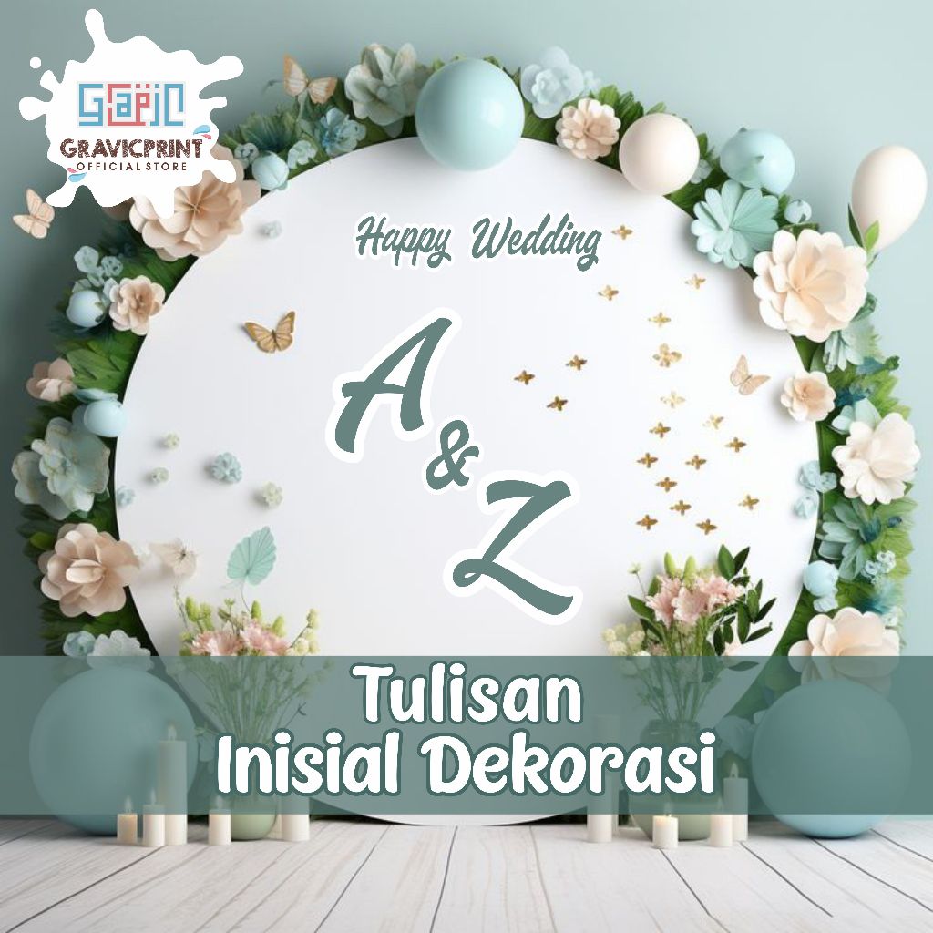 Jual Tulisan Nama Inisial Dekorasi I Backdrop Birthday I Engagement ...