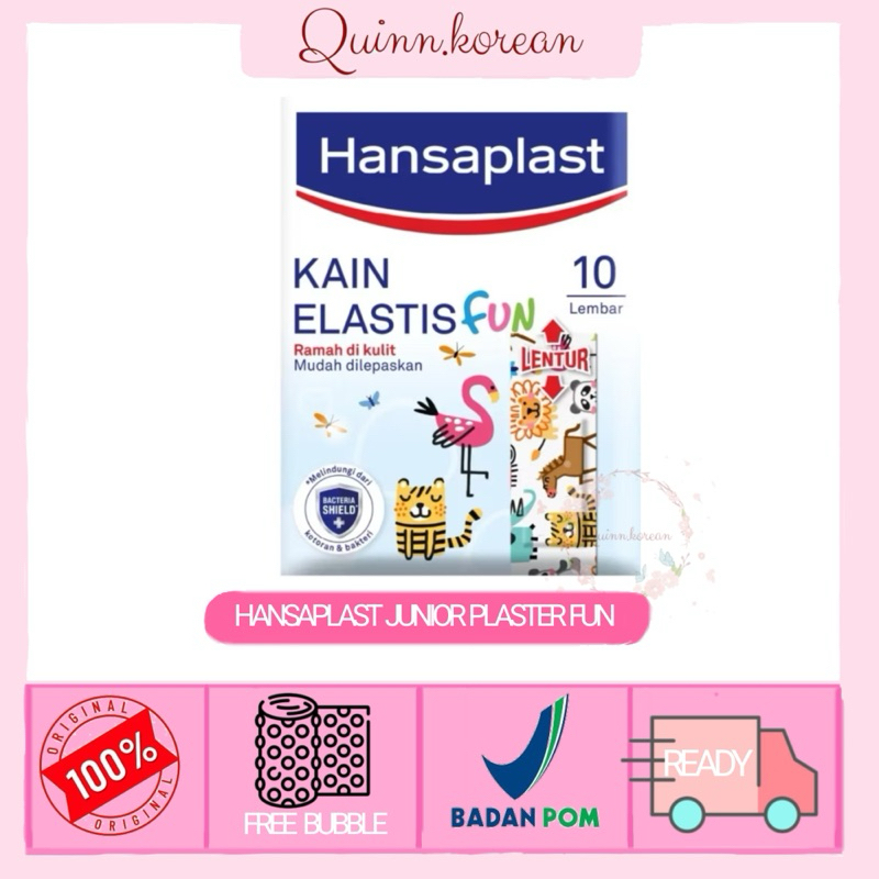 Jual Hansaplast Junior Plaster Fun Kain Elastis Animals isi 10 lembar ...