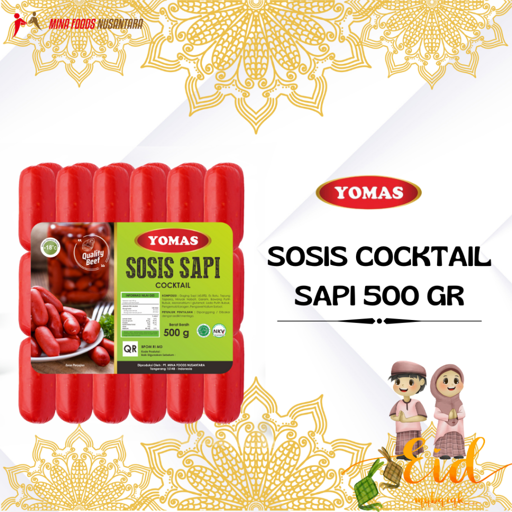 Jual YOMAS SOSIS SAPI COCKTAIL MERAH 500GR | Shopee Indonesia