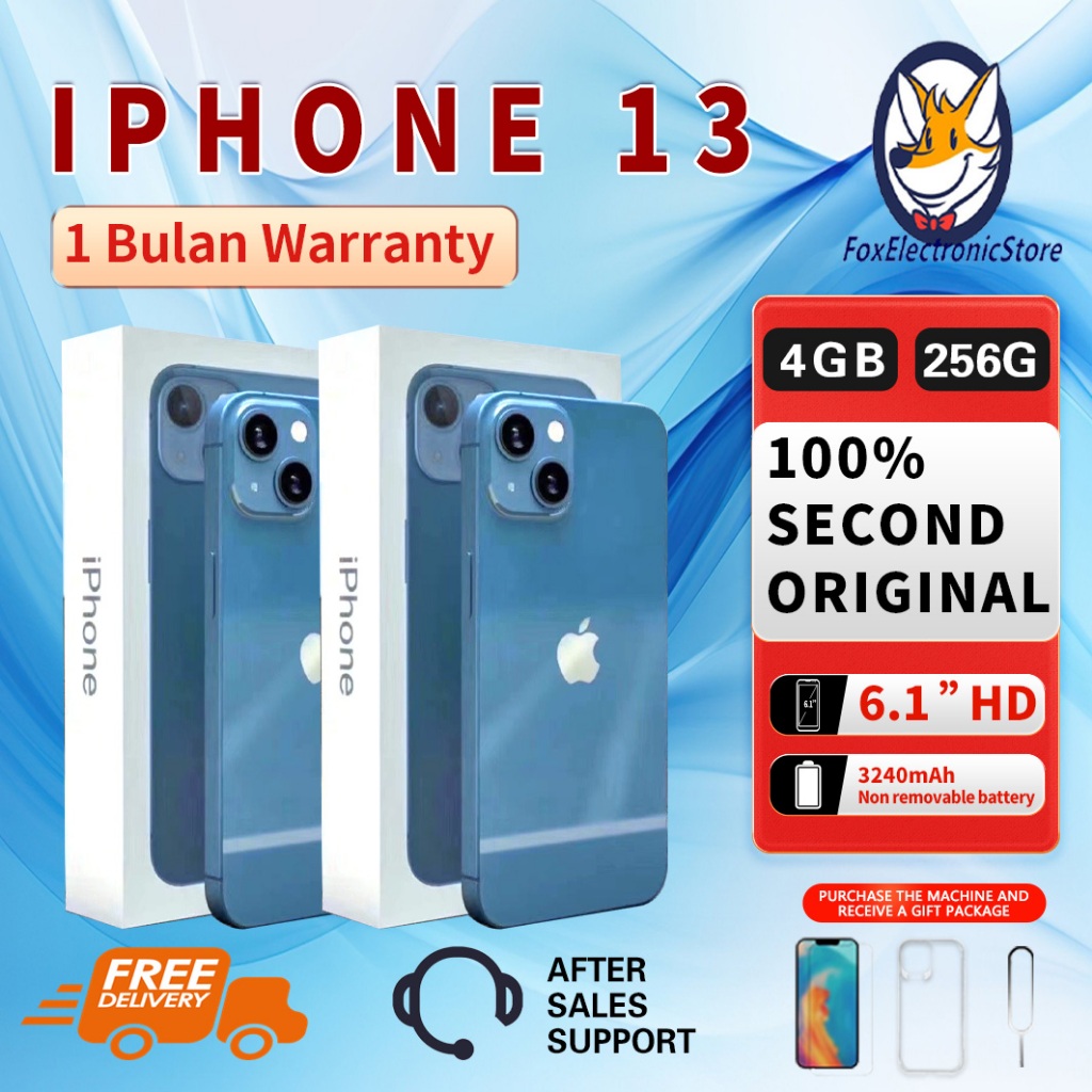 Jual iPhone 13 256GB Second Original100% 5G 6.1"OLED-Ori Fullset Mulus Like New Phone 3utools ...
