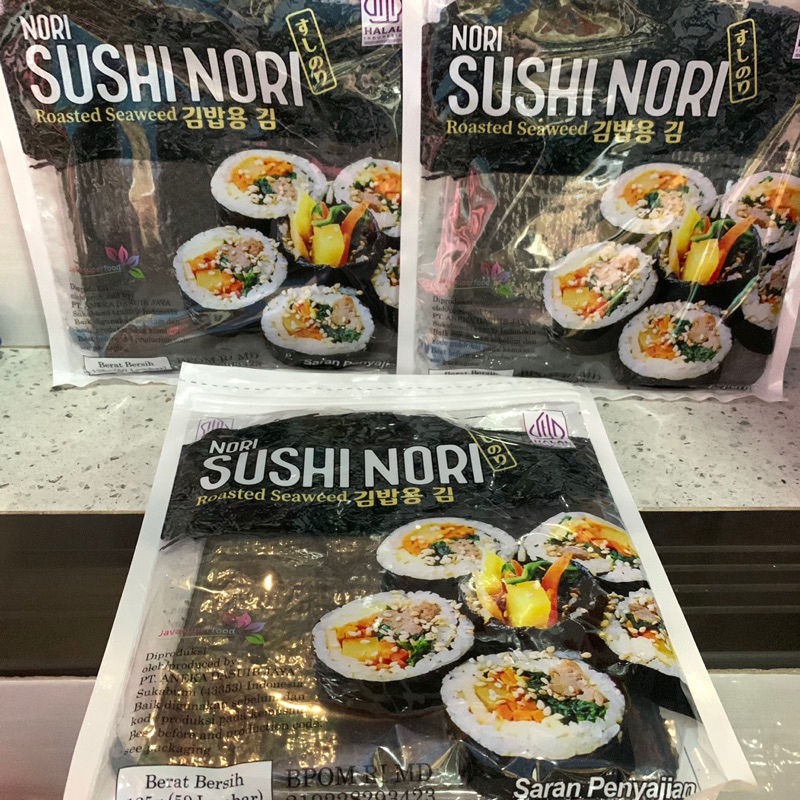 Jual Promo Murah SUSHI NORI java isi 50Lembar dried seaweed roasted ...