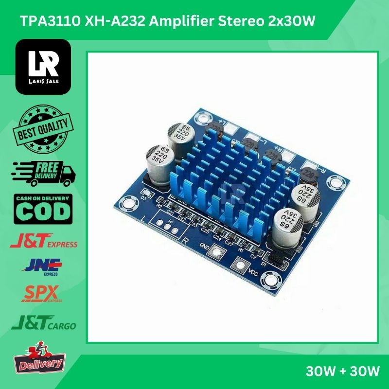 Jual TPA3110 XH-A232 Amplifier Class D Stereo 2 x 30 Watt Kit Modul Ampli Miniatur Digital Hifi ...