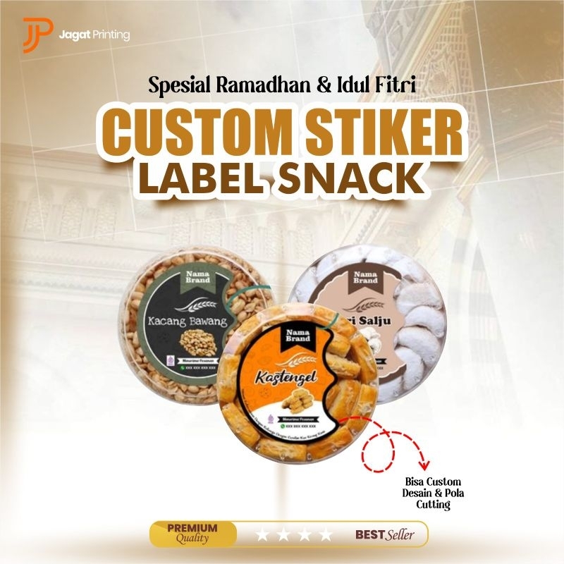 Jual Stiker Label Snack Ramadhan | Stiker Mirror Vinyl A3+ | Stiker ...