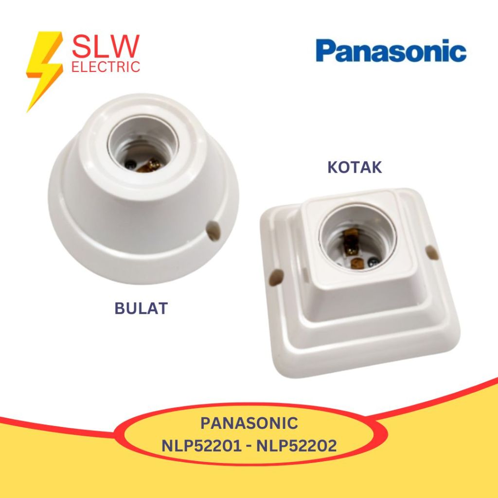 Jual PANASONIC FITTING LAMPU BULAT FITTING LAMPU KOTAK NLP52201 ...