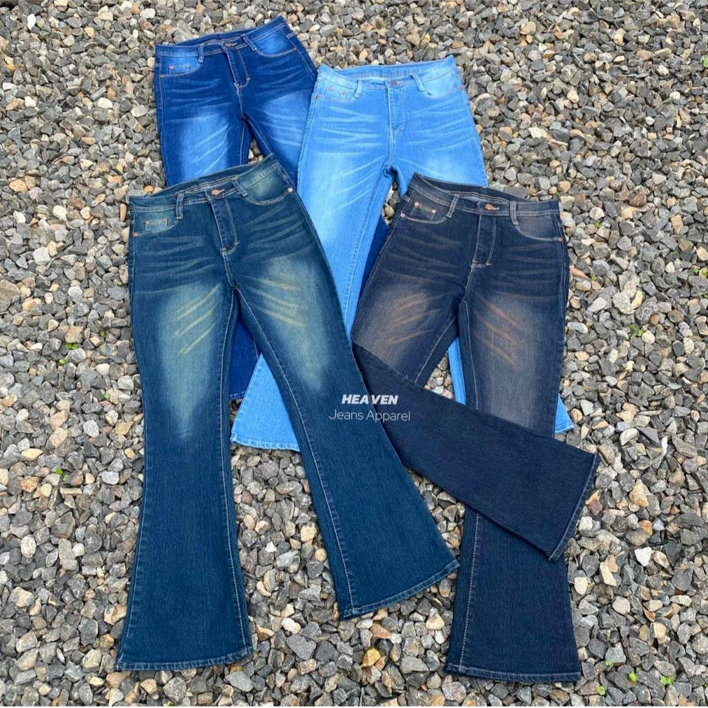 Jual Highwaist Cutbray Jeans Strecth Retro 407 / Celana Jeans Cutbray Wanita Premium / HW ...