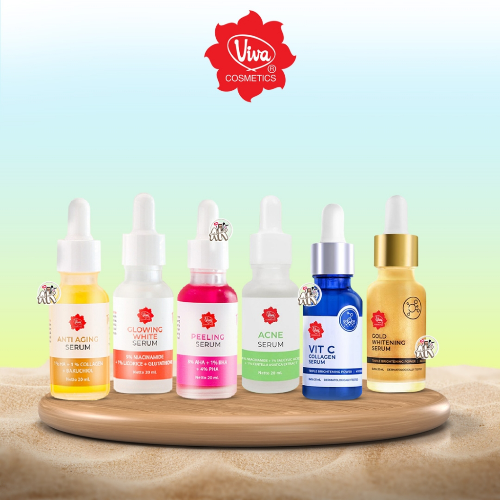 Jual VIVA FACE SERUM SERIES 20ML ( GOLD WHITENING / GLOWING WHITE ...