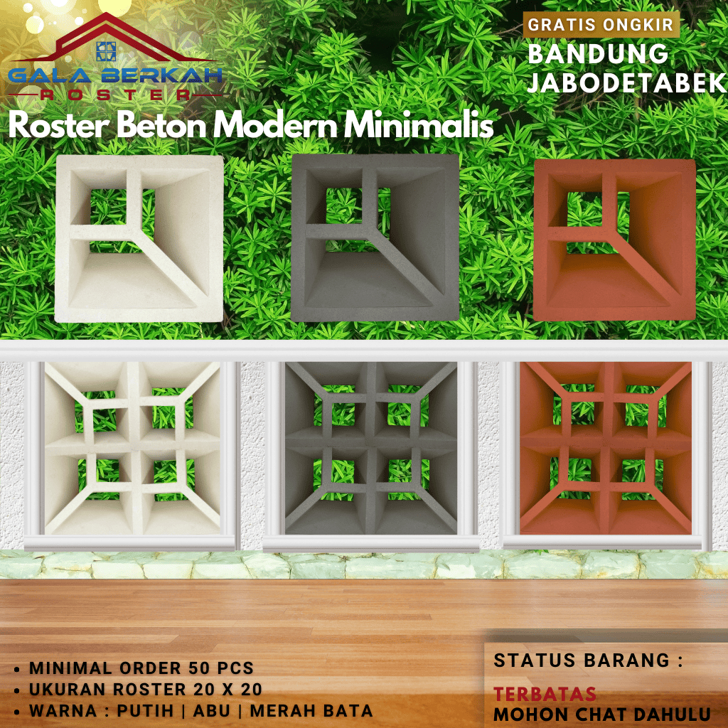 Jual ROSTER BETON MINIMALIS, Loster Beton Minimalis, Lubang Angin ...