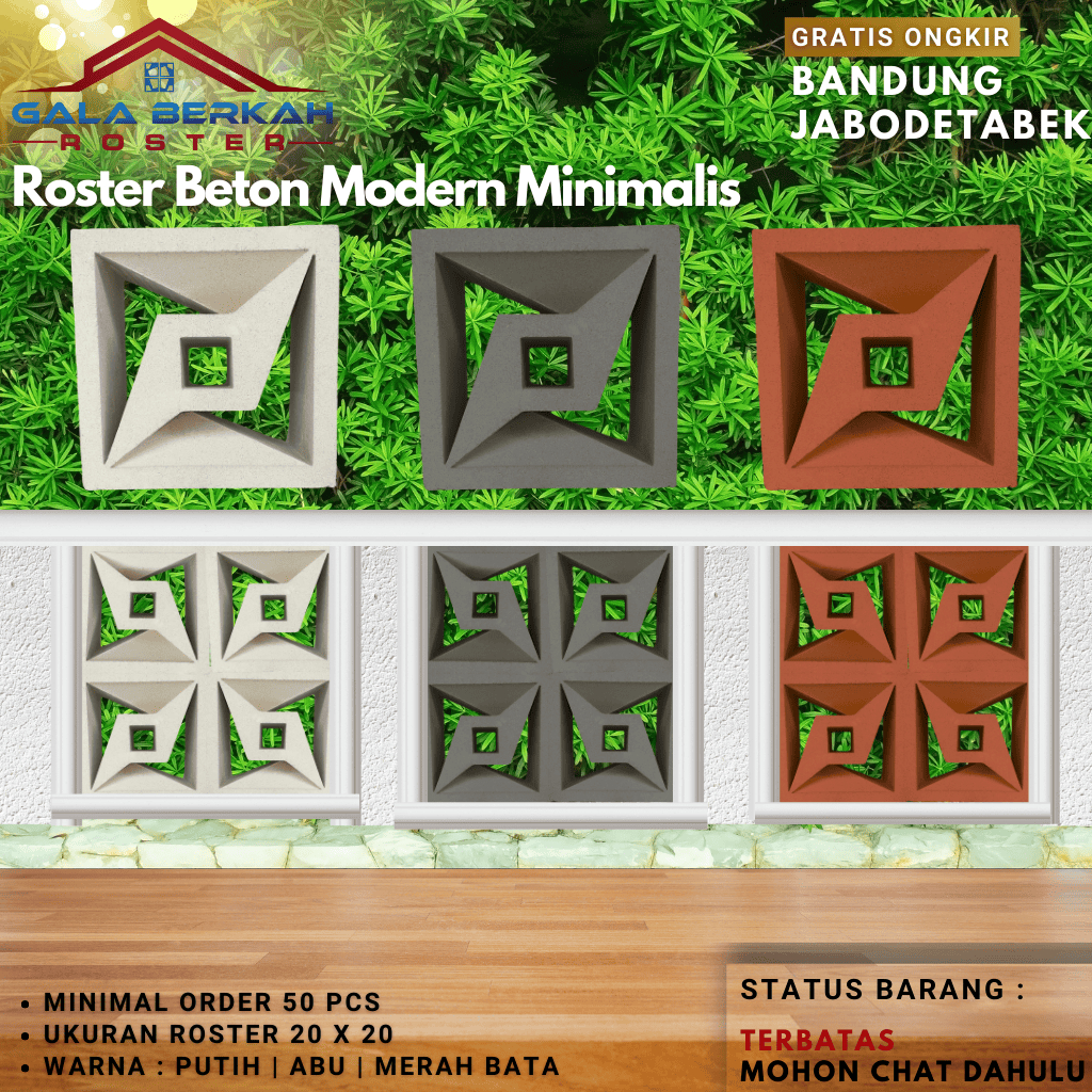 Jual ROSTER BETON MINIMALIS, Loster Beton Minimalis, Lubang Angin ...