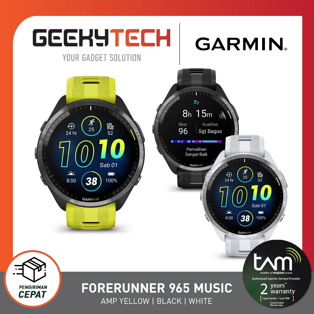Jual Garmin Forerunner 965 Smart Watch AMOLED - Garansi TAM | Shopee ...