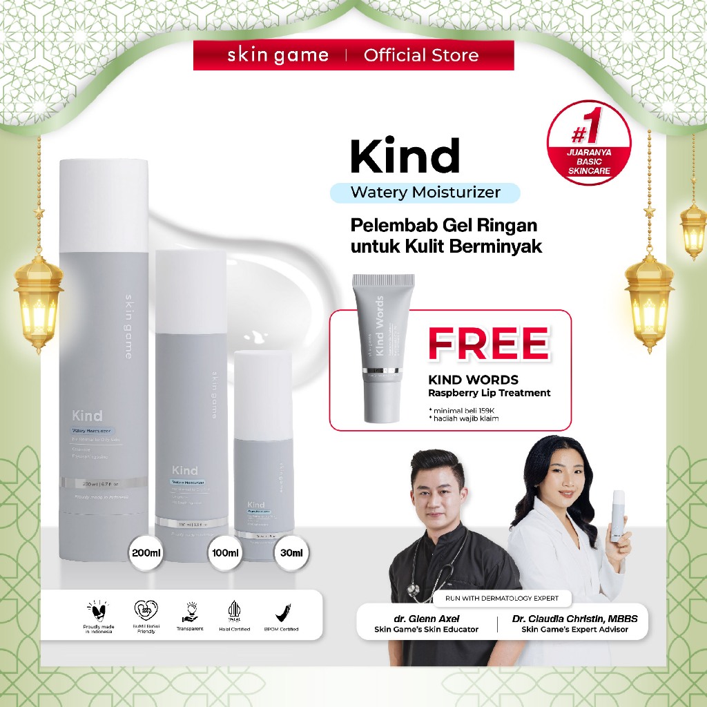 Jual Skin Game Kind Watery Moisturizer - Pelembab Wajah (Skin Barrier ...