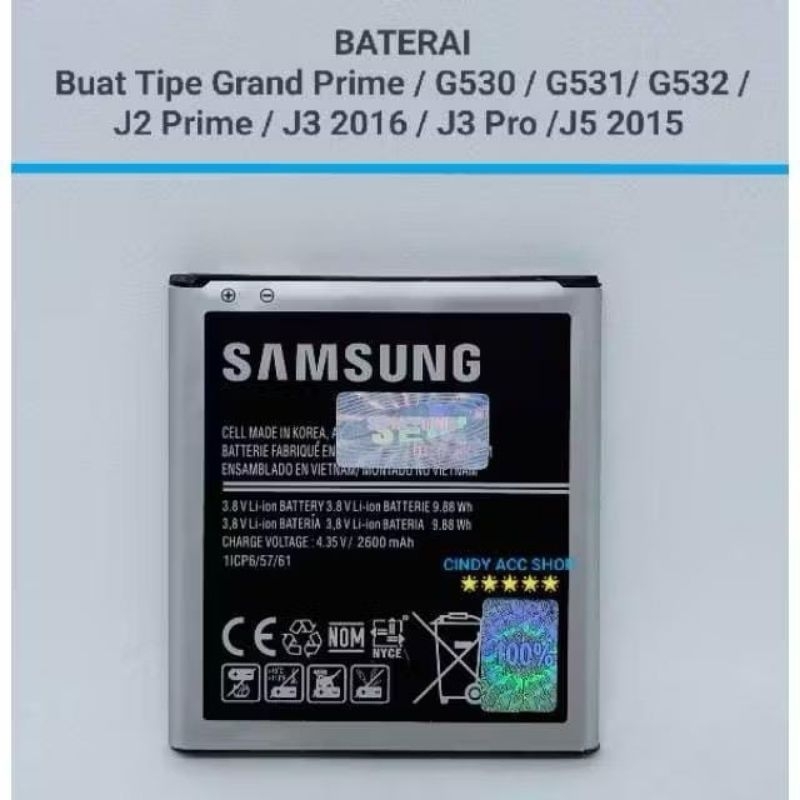 Jual BATERAI SAMSUNG GALAXY J2 PRO J250 A2 core J5 2015 Grand prime Ori | Shopee Indonesia