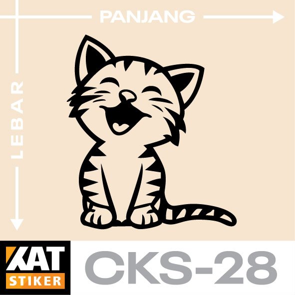 Jual CKS 28 : Sticker Cutting Kucing Emblem Logo list Variasi Backdoor ...