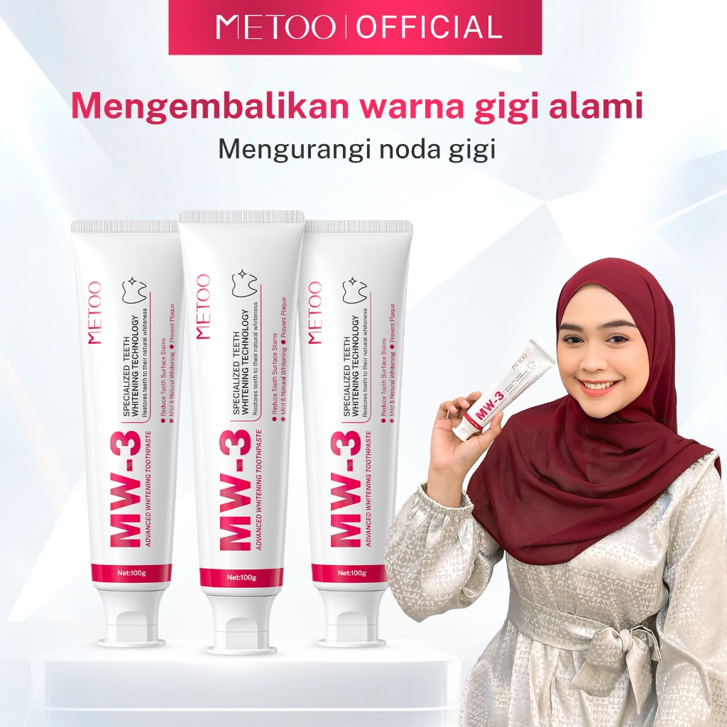 Jual [BPOM] METOO MW-3 Advanced Whitening Tooth Paste 1/2/3pcs - Gigi Putih / Bebas Sensitif ...