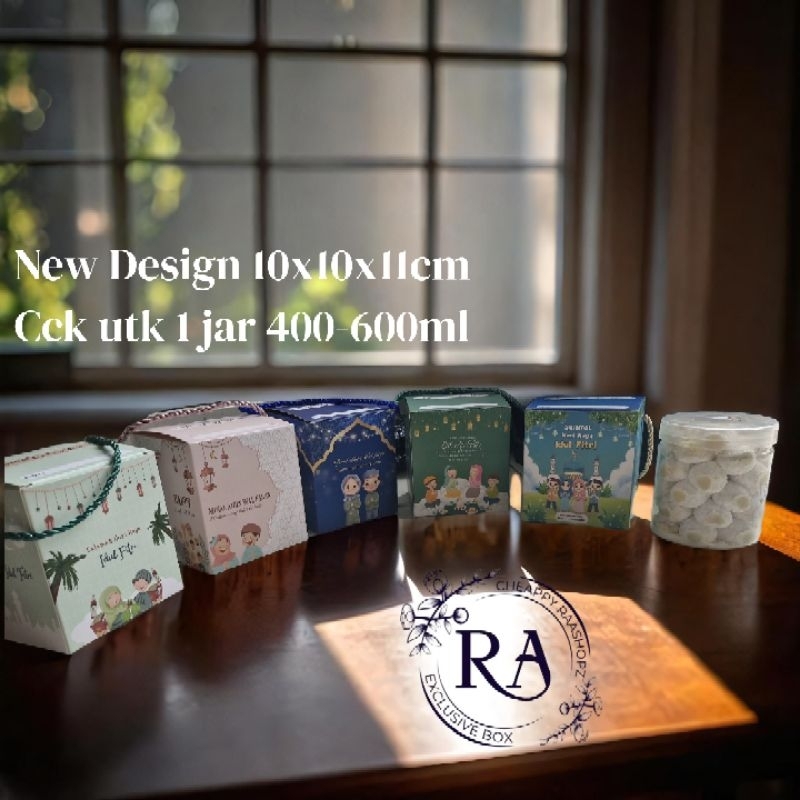 Jual Box Mini Exclusive 10x10x11cm Box Jar Lebaran Mini 600ml Box Mini ...