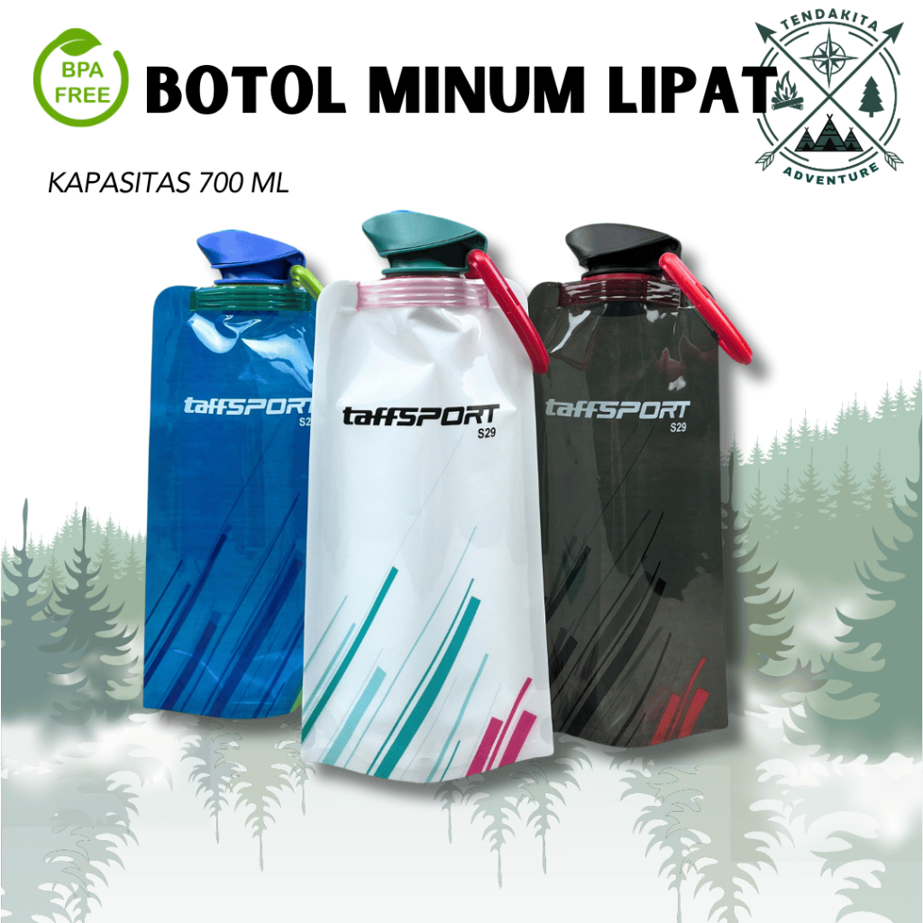 Jual Taffsport Botol Minum Lipat Camping Hiking Drinking Bottle 700ml ...
