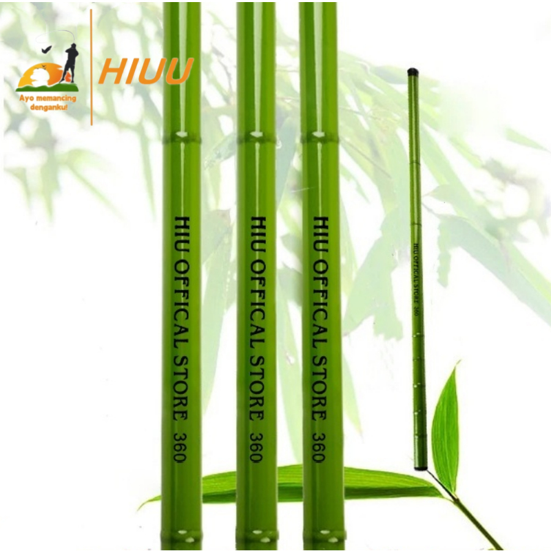 Jual HIUU Joran Tegek Hijau Bamboo 270 360 450 540 Fiber Medium Bayar Di Tempat | Shopee Indonesia