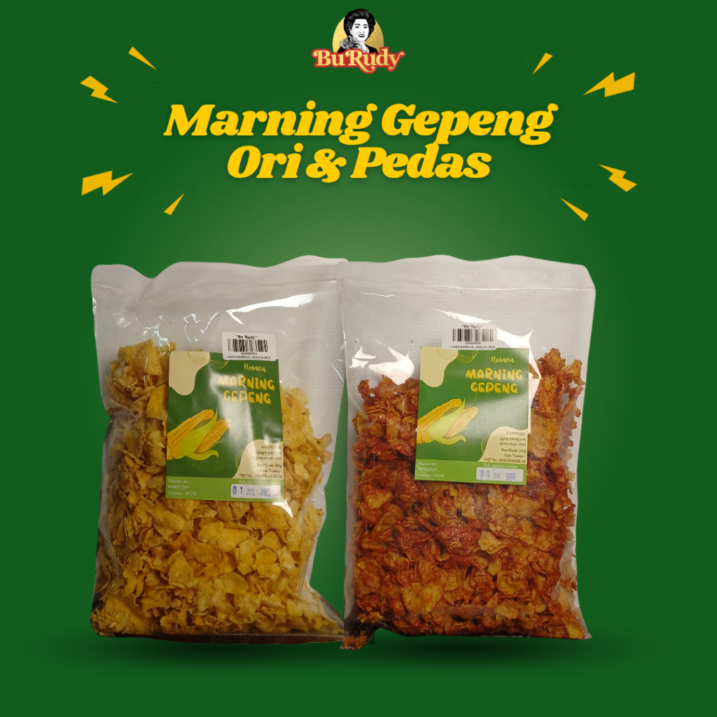 Jual Keripik Marning Jagung Gepeng Original & Pedas 250g | Shopee Indonesia