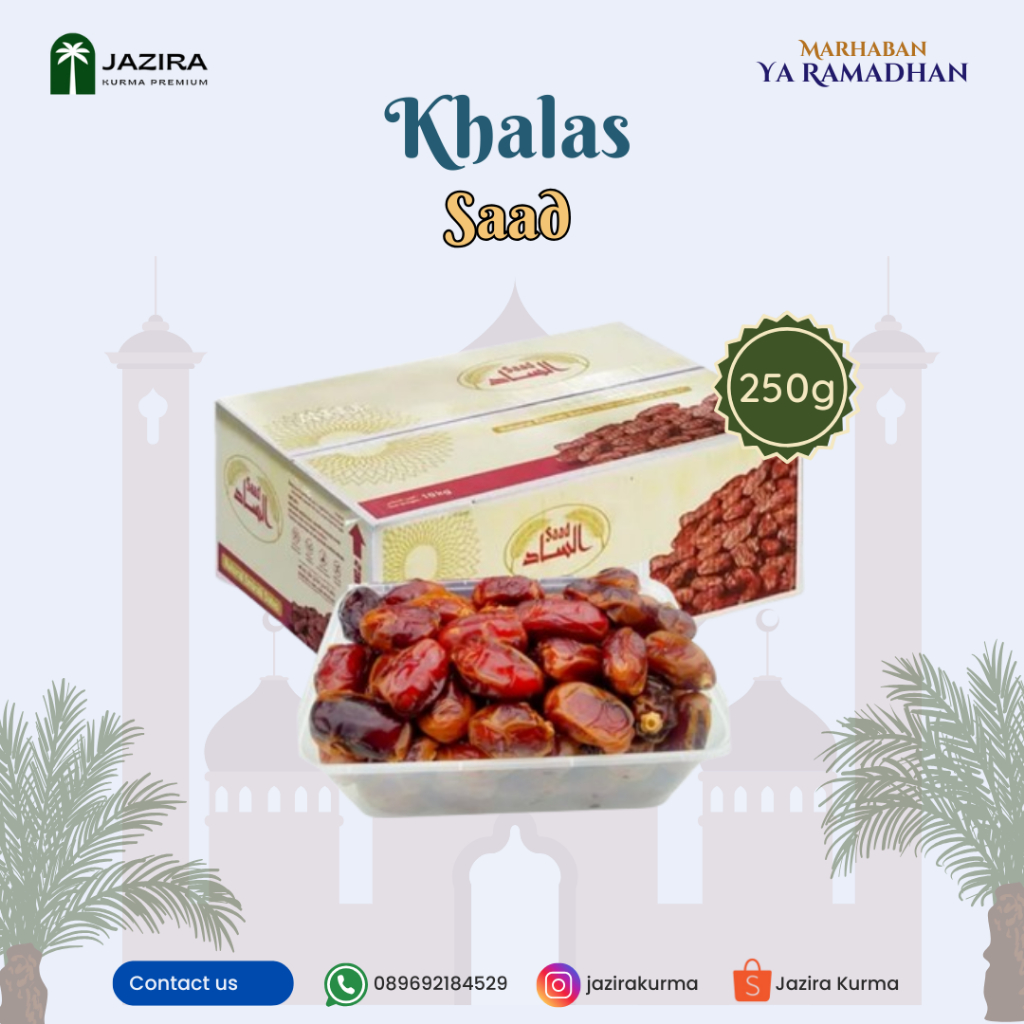 Jual Kurma Khalas Saad 250 Gram | Shopee Indonesia