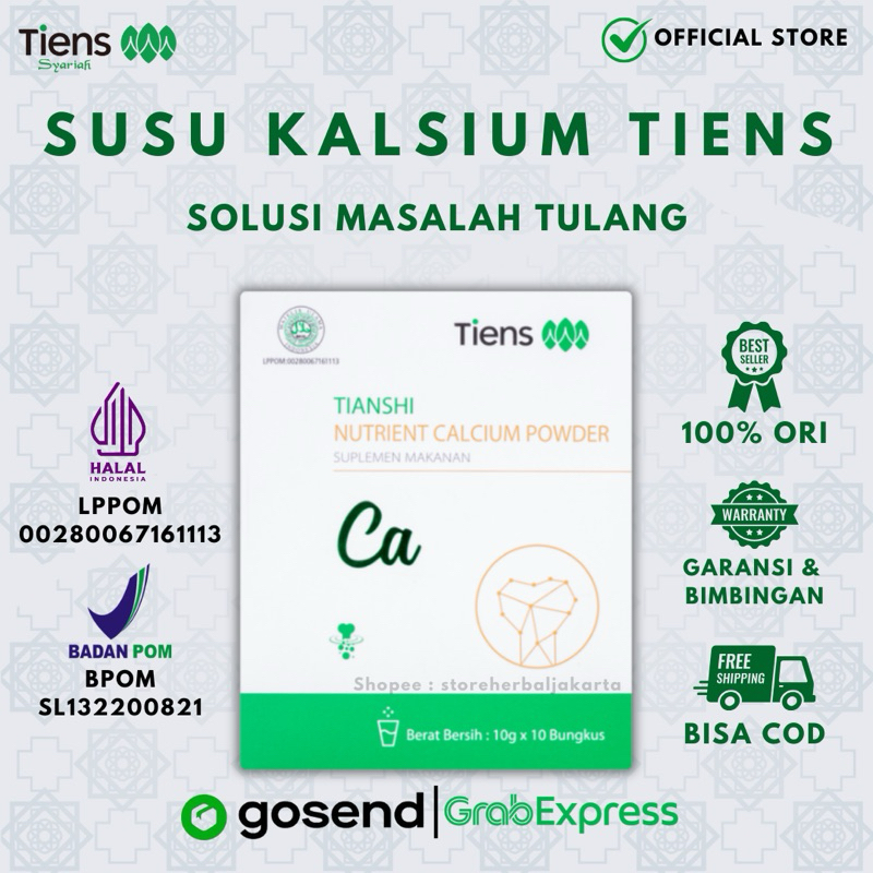 Jual Tianshi Nutrient Calcium Powder 1 Box Segel Isi 10 Bungkus - Susu ...