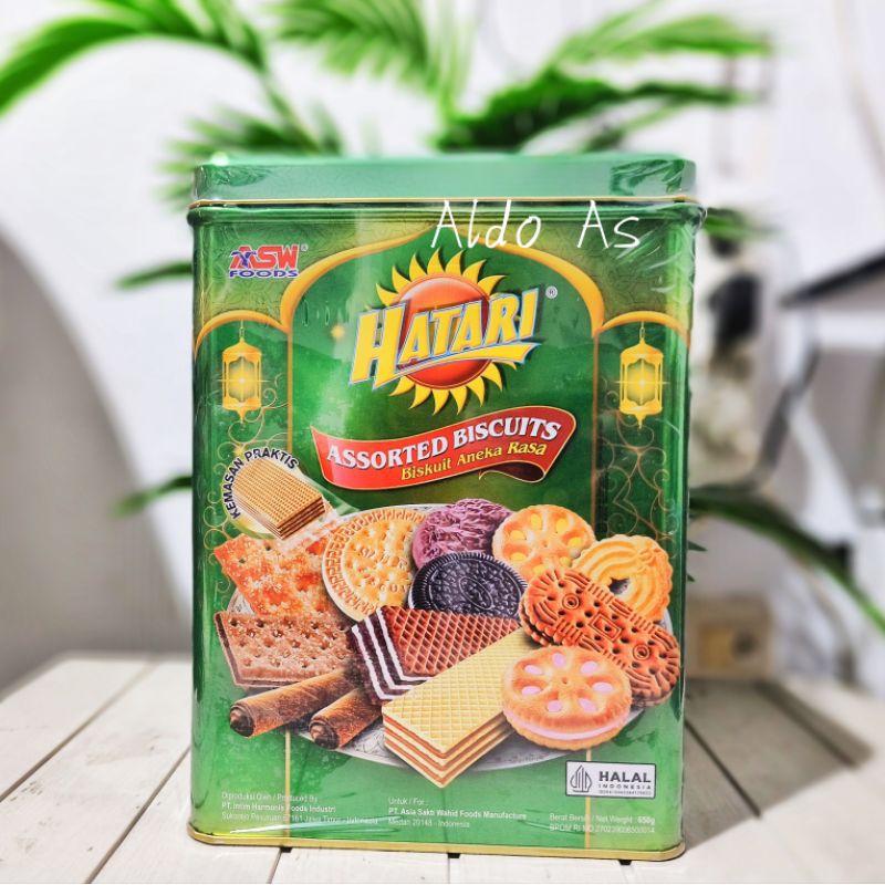 Jual Hatari Biscuit Assorted Kaleng Segi empat isi 650 gram | Shopee ...