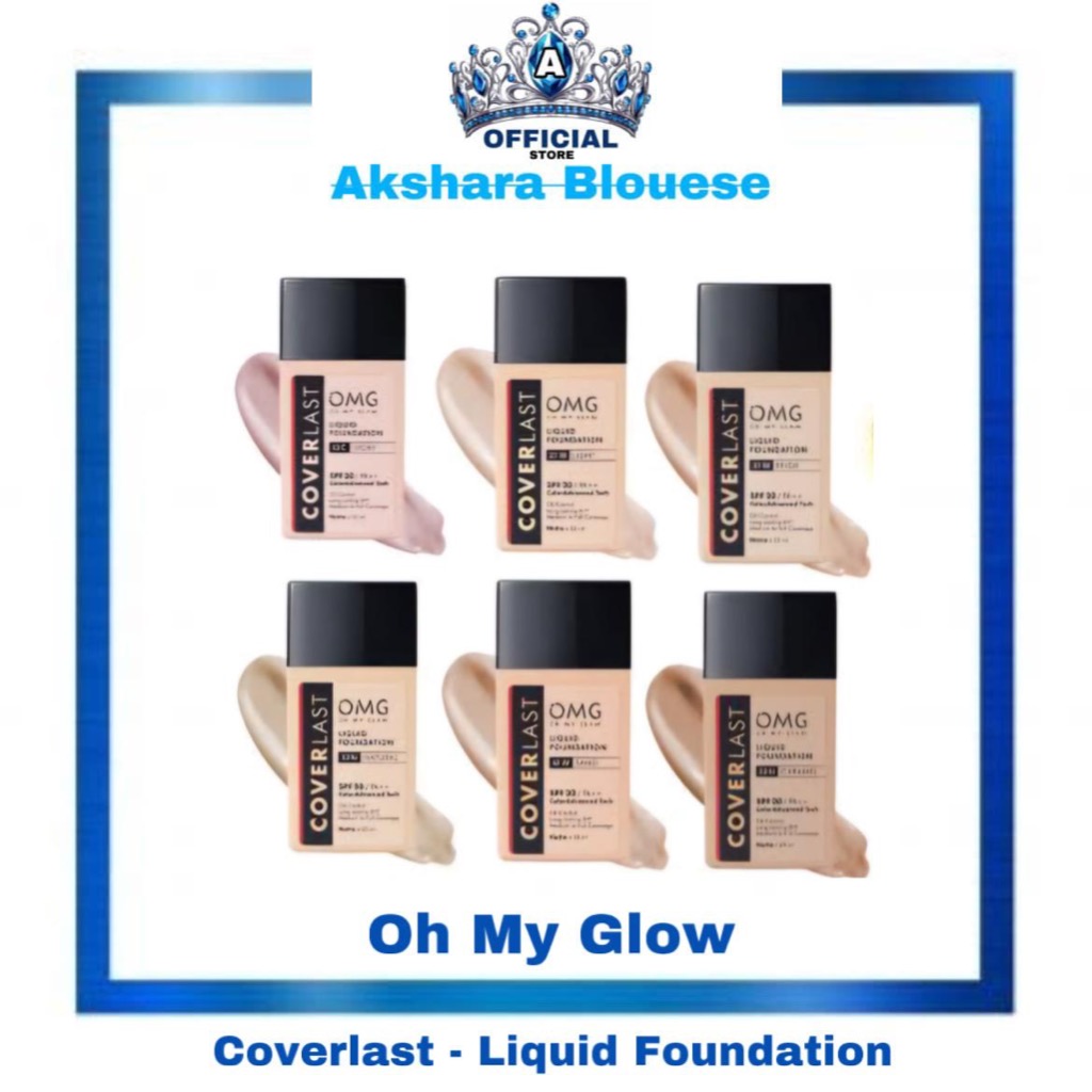 Jual OMG Oh My Glam Coverlast Liquid Foundation SPF 20 PA++ | Alas ...