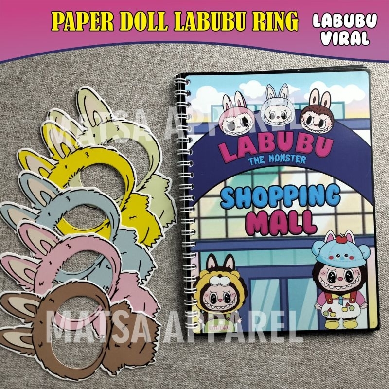 Jual Paper doll labubu ring, mainan viral labubu BP, Paper doll ...