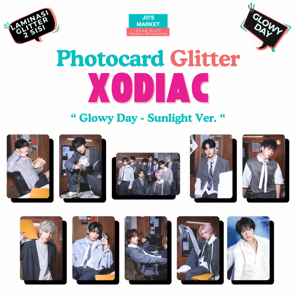 Jual Jo's Market Photocard Glitter XODIAC "Glowy Day - Sunlight Ver." Zayyan Leo Sing X-BLISS ...