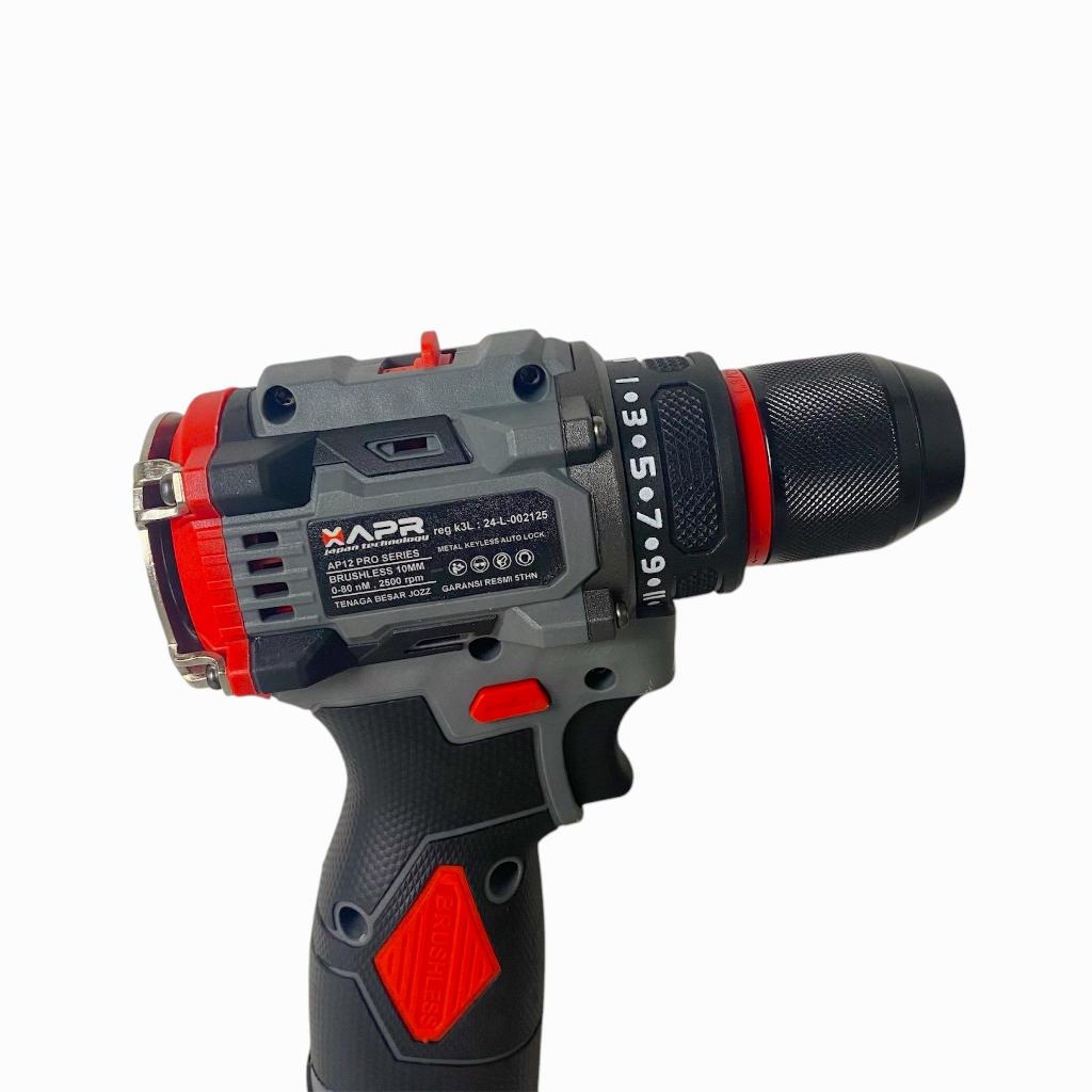 Jual APR Raja Bor Cordless Brushless AP12PRO 10mm Keyless Auto Lock Bor ...