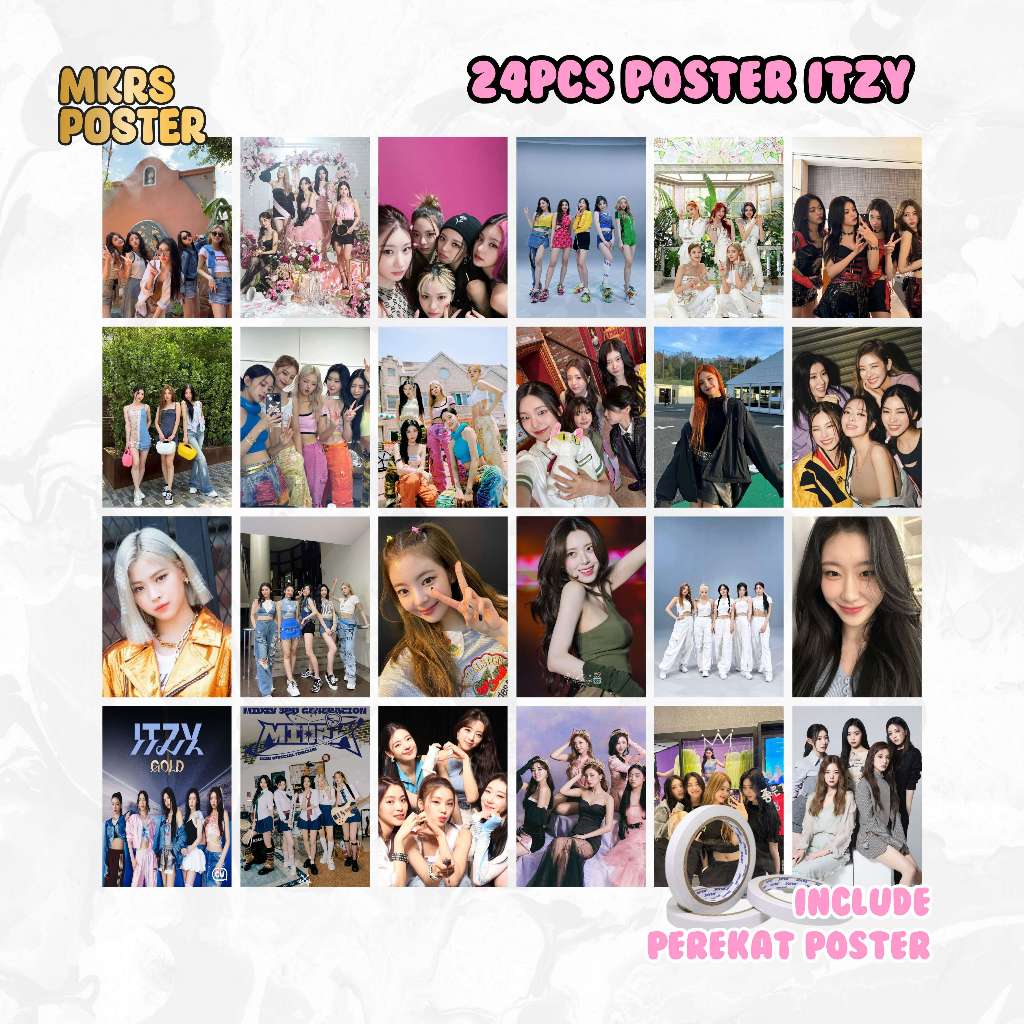 Jual Poster Kpop Itzy - 24 Lembar - Ukuran A5 | Shopee Indonesia