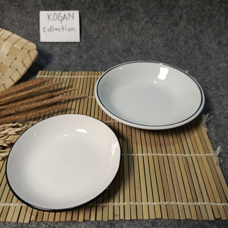 Jual PIRING LEPEK KERAMIK LIST MAS,bahan tebal,L 14cm,T 3cm | Shopee ...