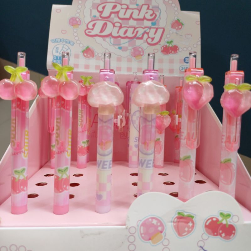 Jual Pulpen hapus 2798K2 jiandan Pink diary TINTA BIRU Cherry jamur ...