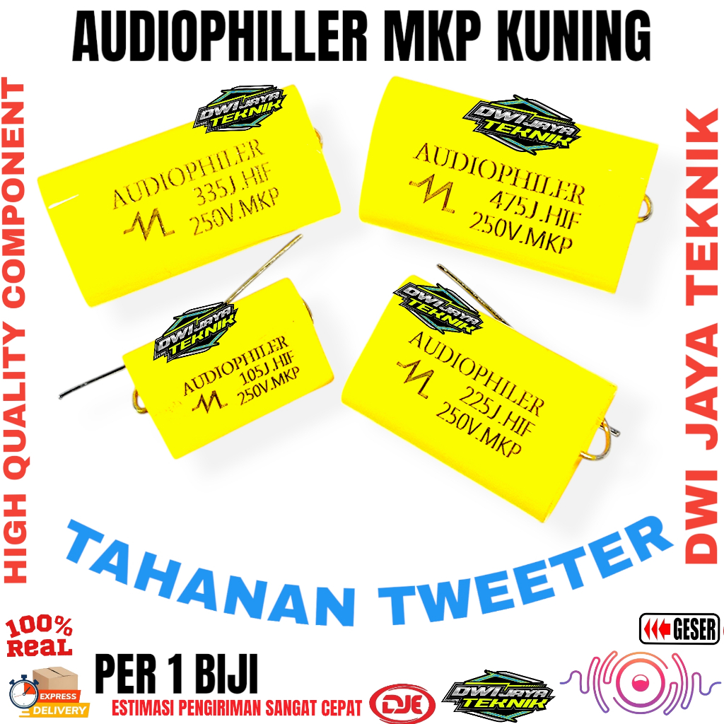 Jual AUDIOPHILER MKP 1.5 2.2 3.3 4.7 uF 250V Tahanan Kapasitor Twitter Tweeter Twiter | Shopee ...