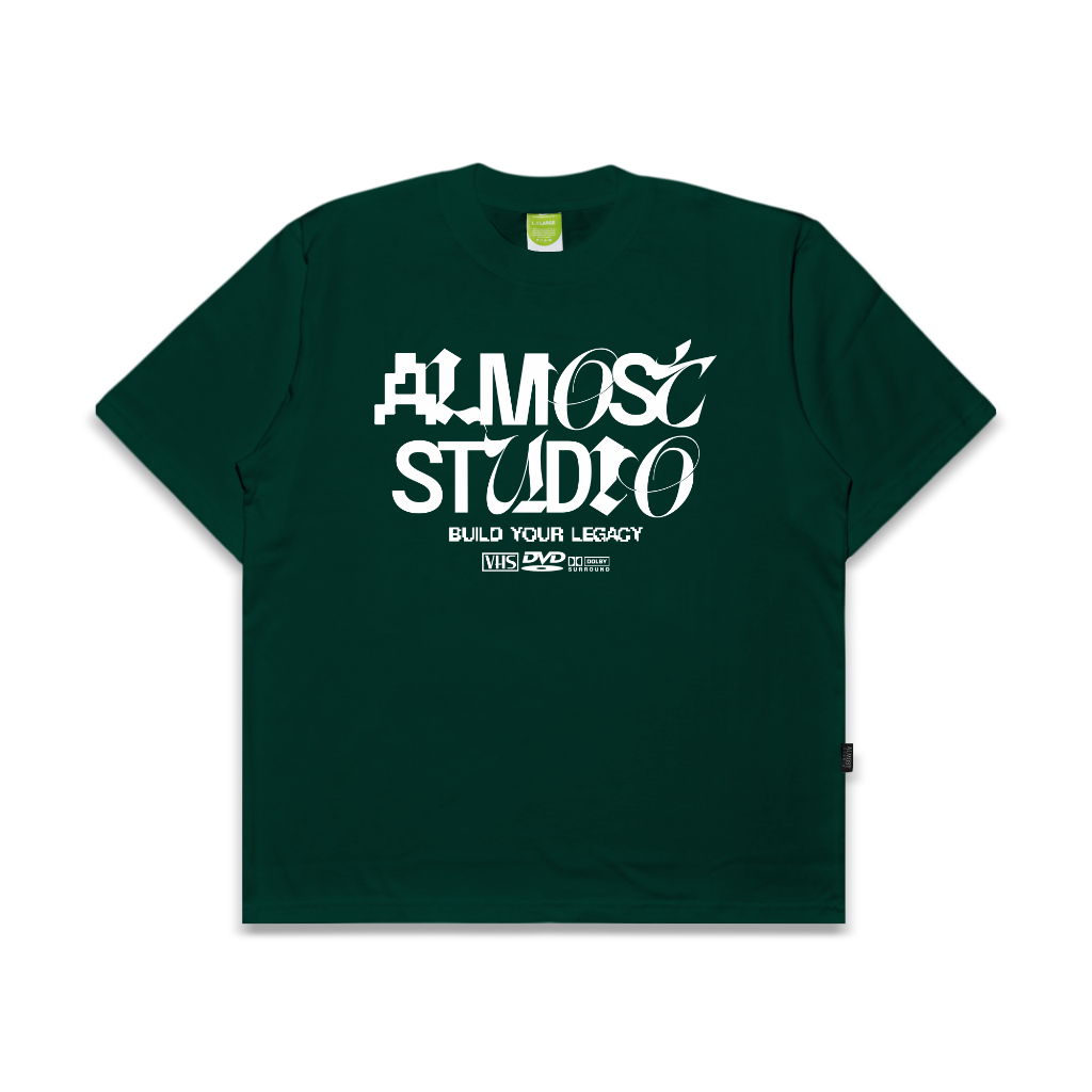 Jual Almost Studio Affect Oversized T-Shirt - Kaos Cotton 24s Green ...