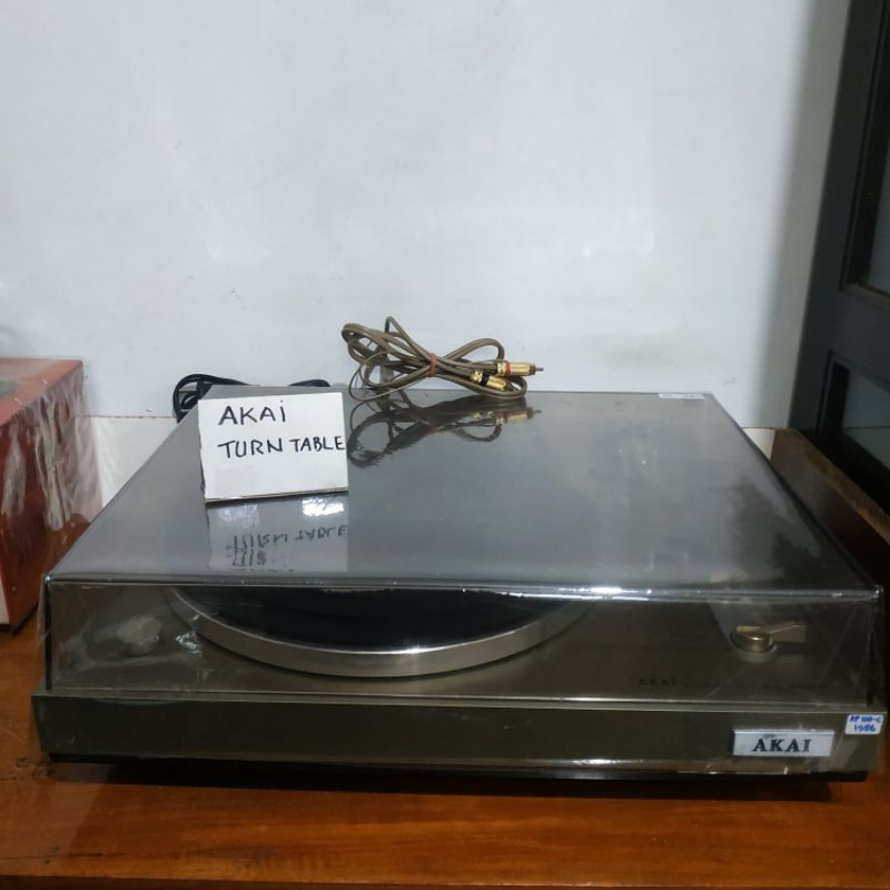 Jual [GRAMOFON/PEMUTAR MUSIK PIRING HITAM/TURN TABLE ] A K A I | Shopee ...