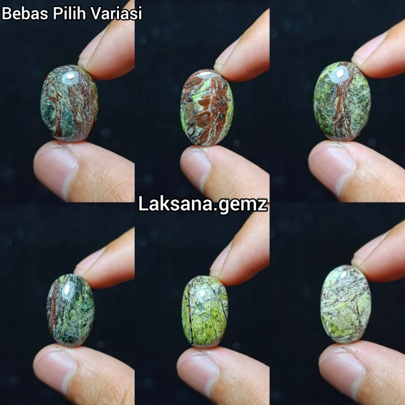 Jual Batu Akik Badar Besi Hijau Urat Merah Unik / Badar Besi Urat Merah ...