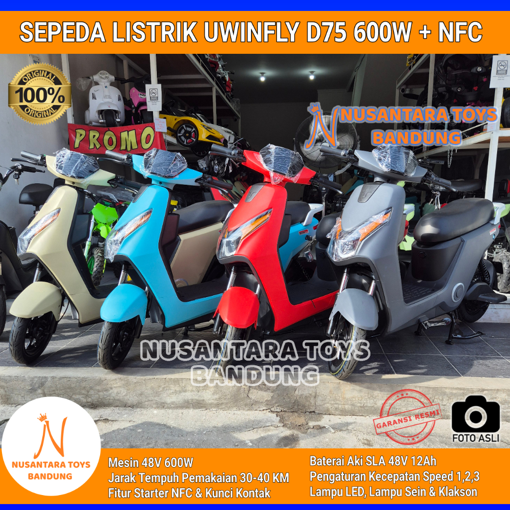 Jual Sepeda Listrik Uwinfly D75 ORIGINAL 600W Fitur NFC Bergaransi Resmi Uwinfly U Winfly Ada ...