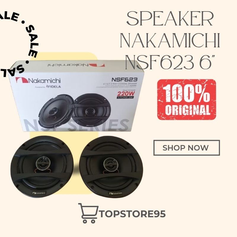 Jual Speaker Nakamichi Coaxial 6 inch NSF623 Speaker Mobil 2-Way ...