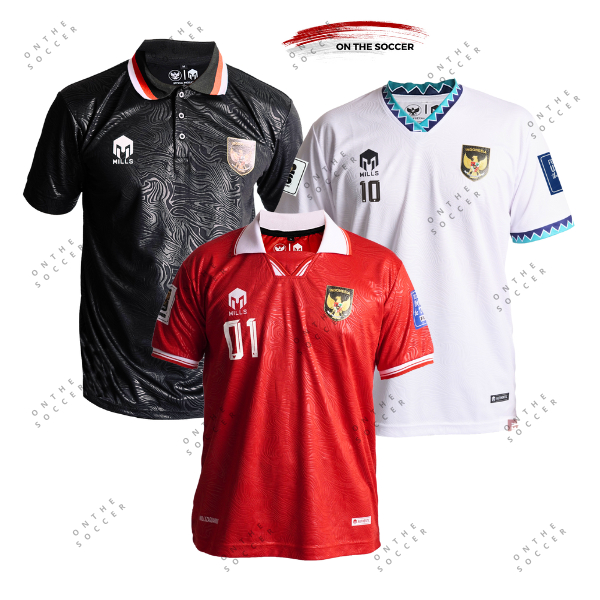 Jual Jersey Timnas indonesia Mills Dewasa Hitam Merah Putih Big size ...