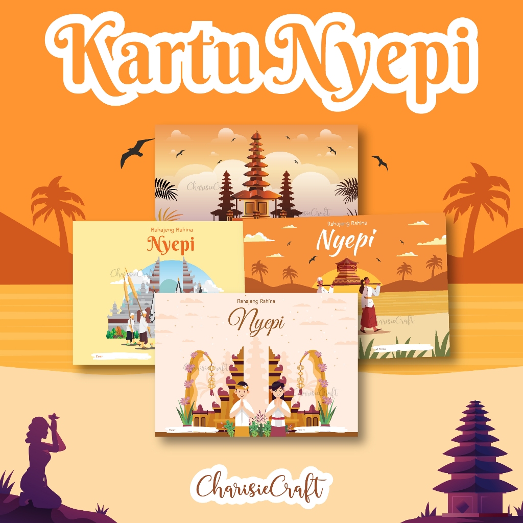 Jual Kartu Ucapan Nyepi Hari Raya Nyepi Greeting Card Kartu Nyepi ...
