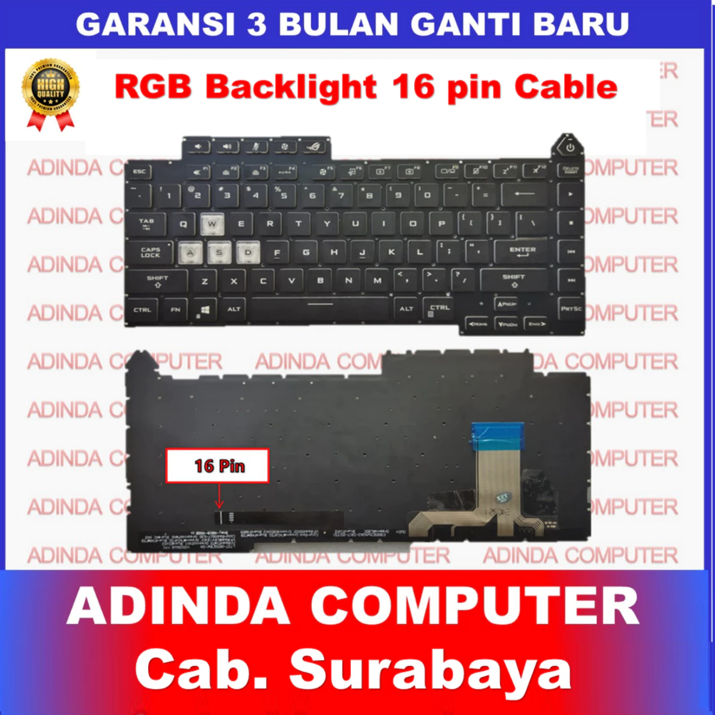 Jual Keyboard Asus ROG Strix G15 G513 G513QR G513QY G513R G513X G513GT ...